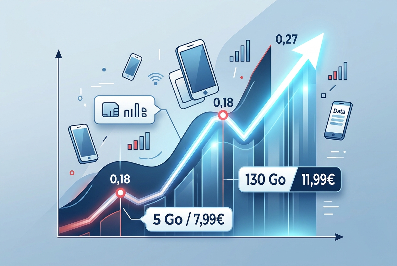 Forfaits mobile : cet opérateur fait grimper le prix du giga, et ce n ...